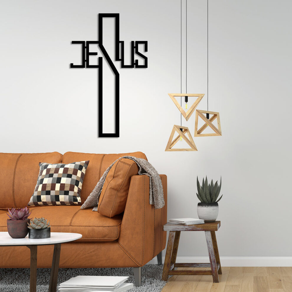 Jesus Cross Metal Wall Art is designed from high-quality