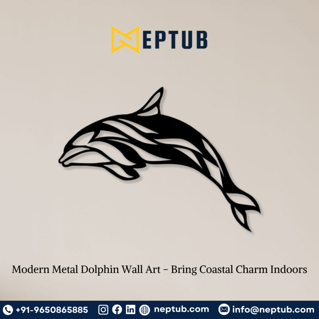 Modern Metal Dolphin Wall Art - Bring Coastal Charm Indoors